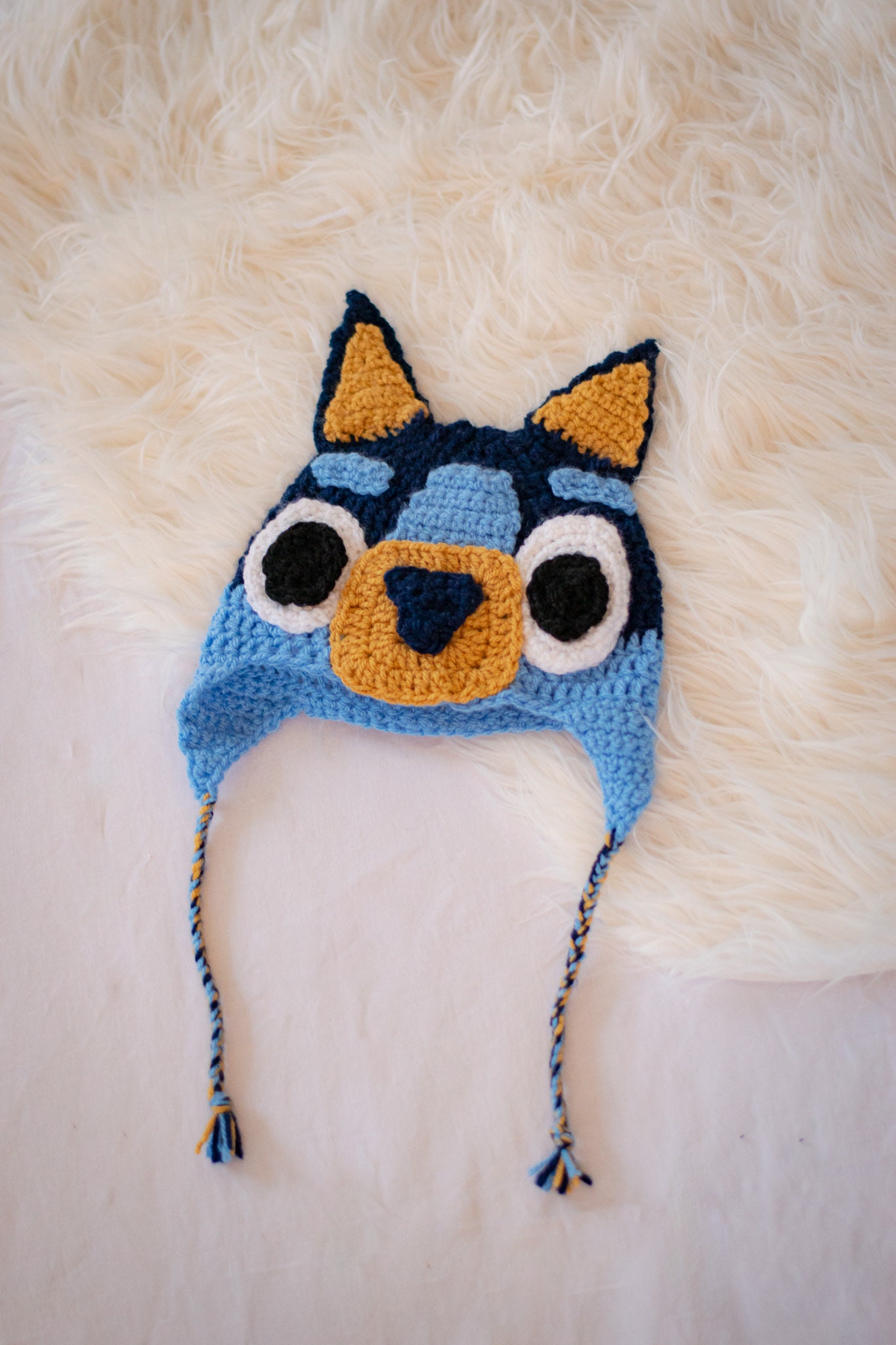 Bluey Bingo Blue Heeler Crochet Hat - Etsy
