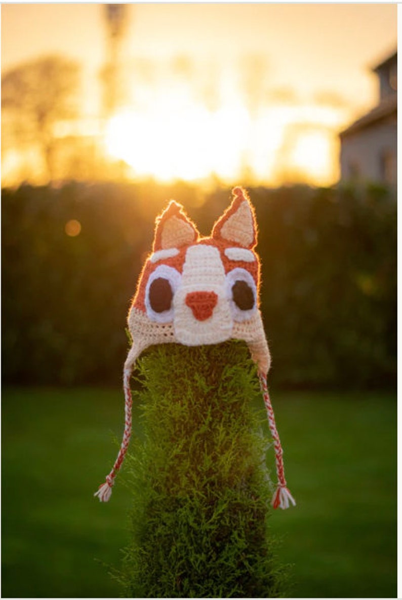 Bluey Bingo Blue Heeler Crochet Hat - Etsy