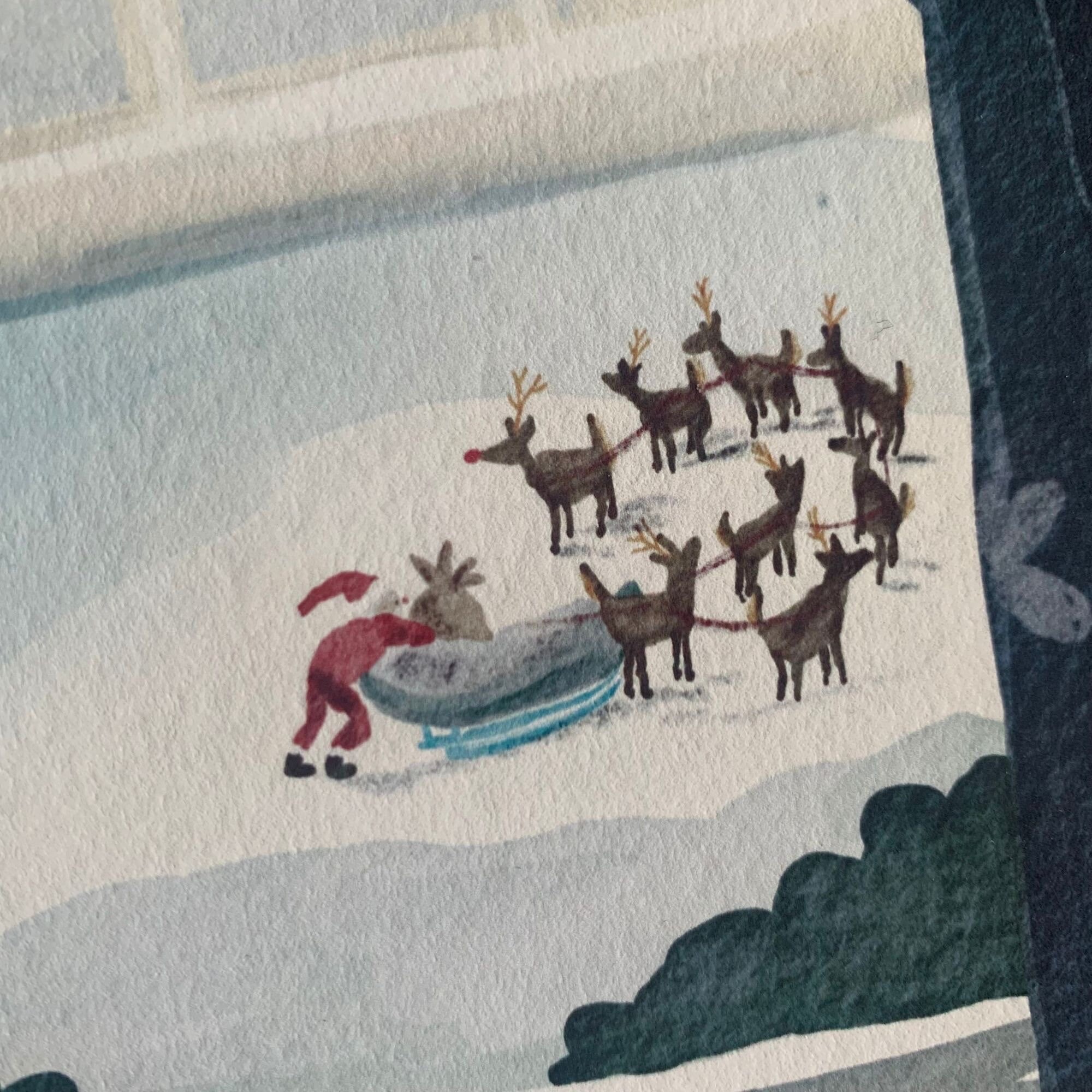 Cosy Christmas Eve Art Print. Christmas Decor, or Print for Kids Room ...