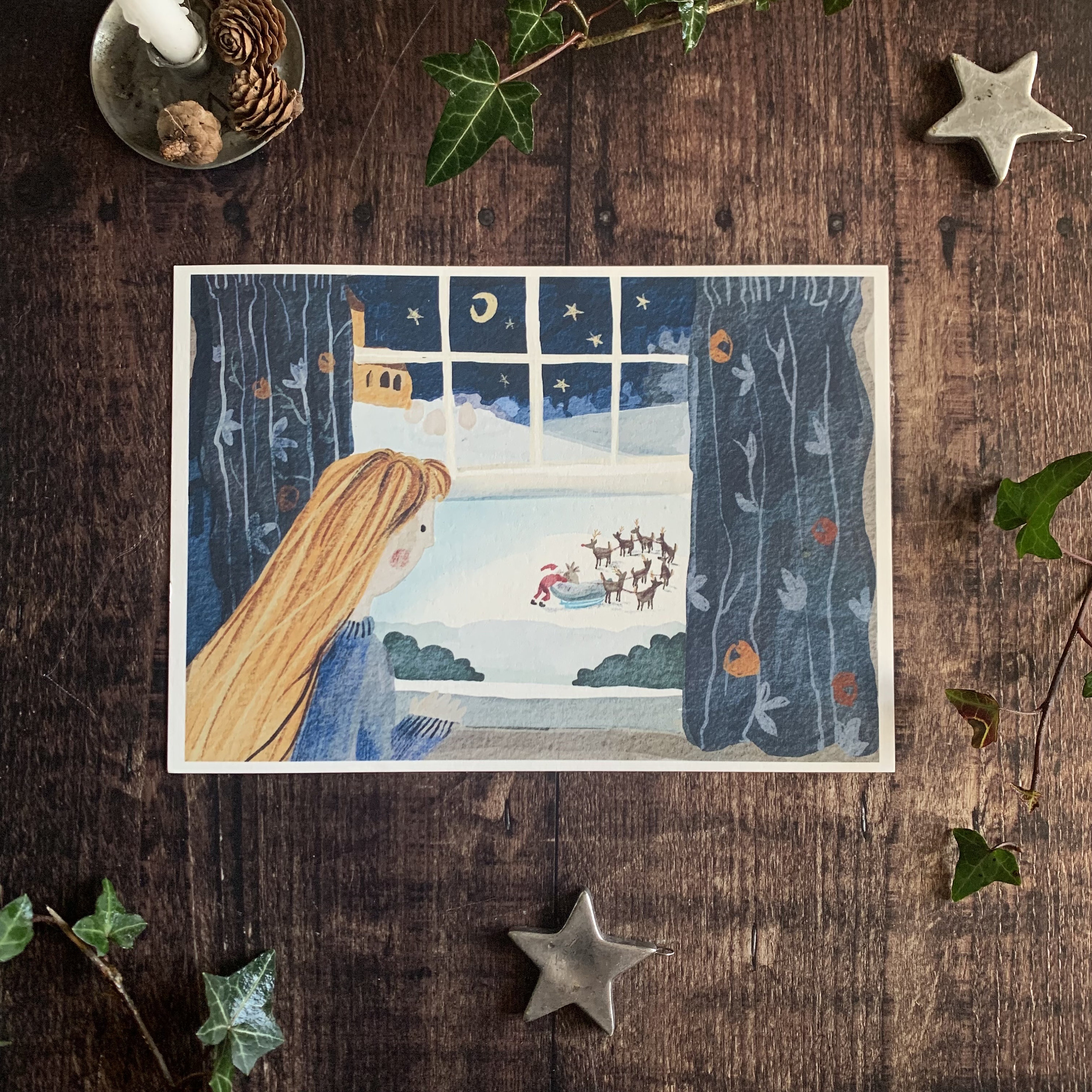 Cosy Christmas Eve Art Print. Christmas Decor, or Print for Kids Room ...
