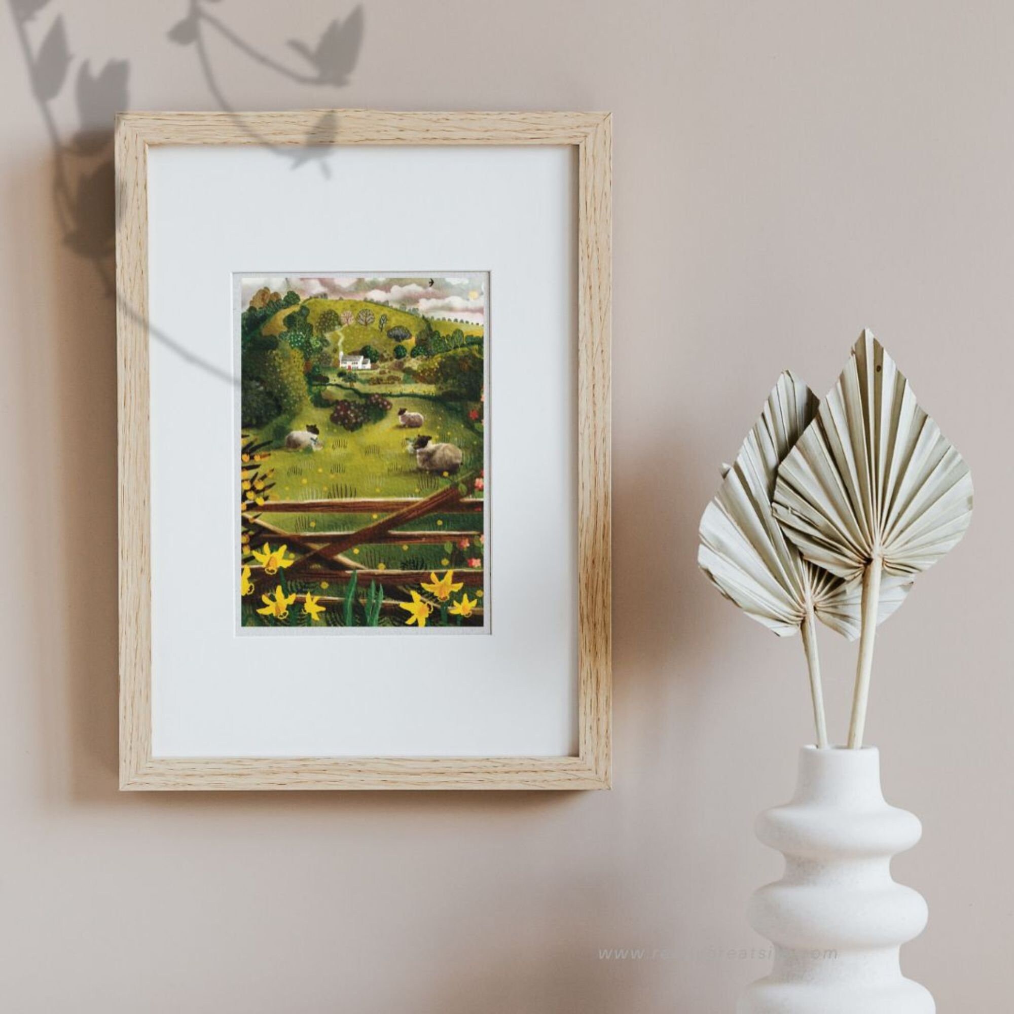 English Country Cottage Art Print Cosy Art Print of a - Etsy