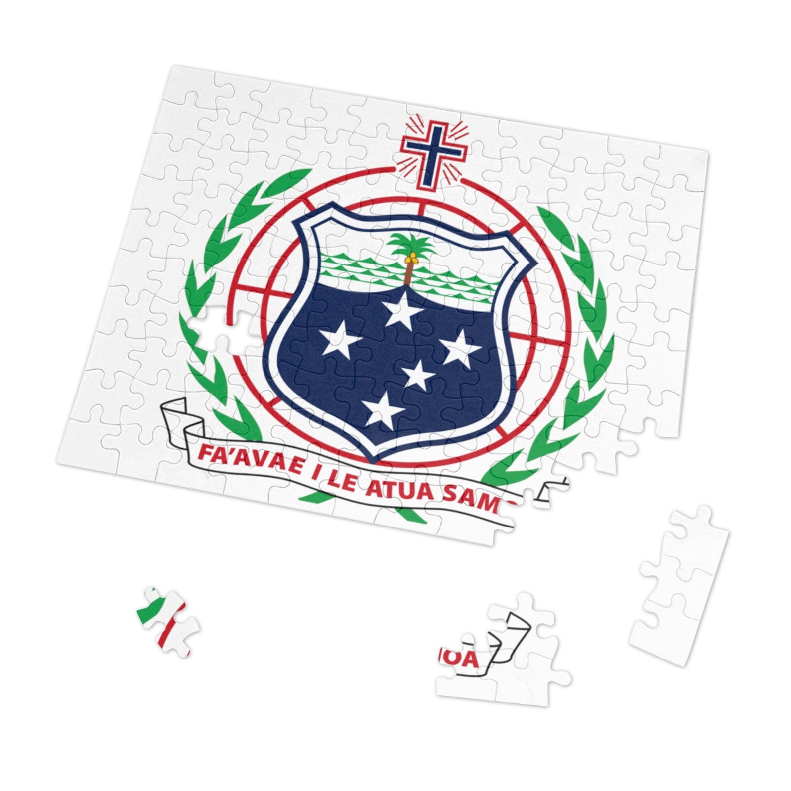 Samoan Puzzle. Samoan Coat of Arms. 110 Piece Puzzle. - Etsy