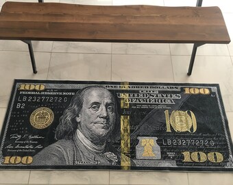 100 Dollar Bill Rug - Etsy