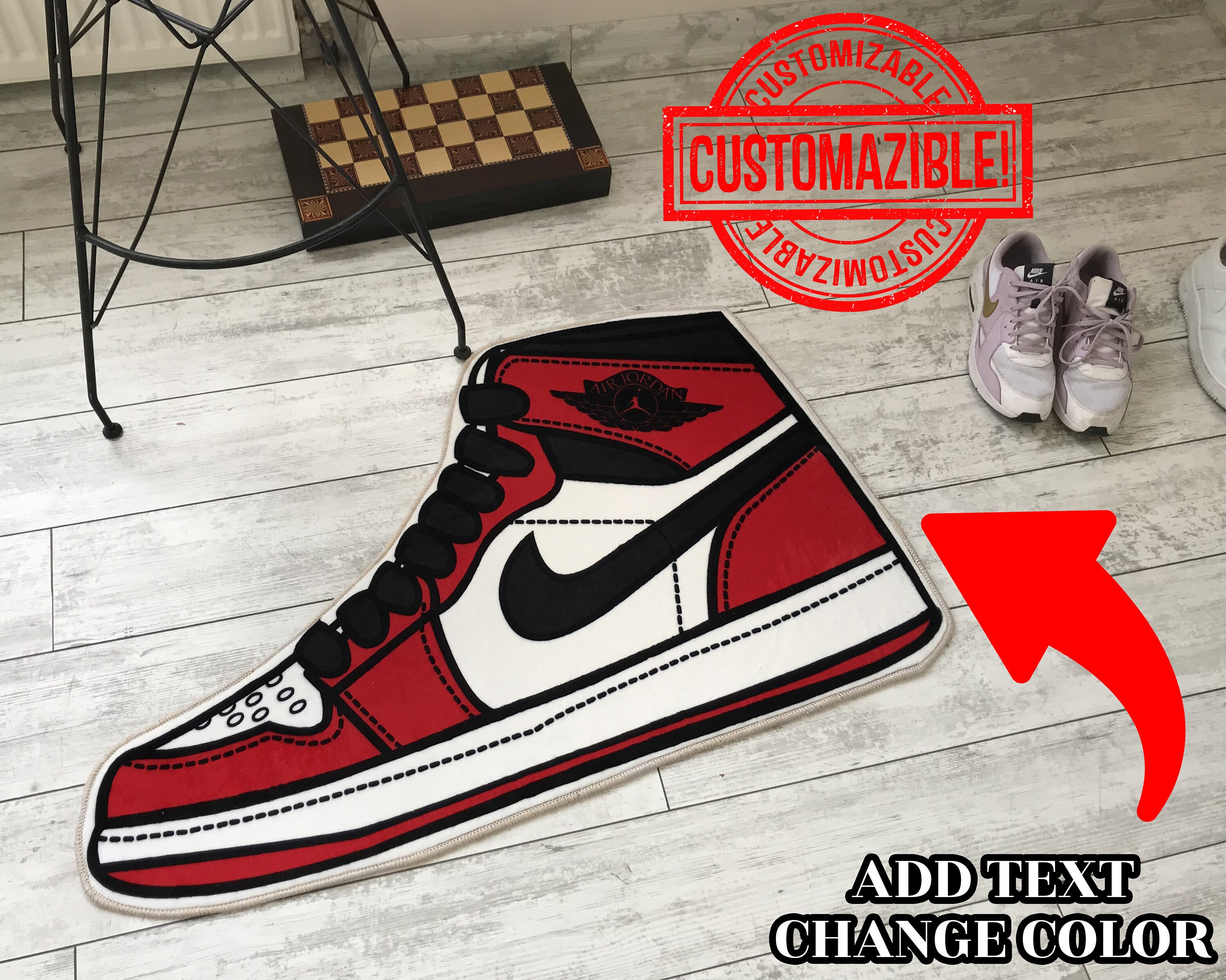 Sneakers Themed Carpet Aj1 Af1 Household Foot Pad Bedroom Cloakroom 115 ...