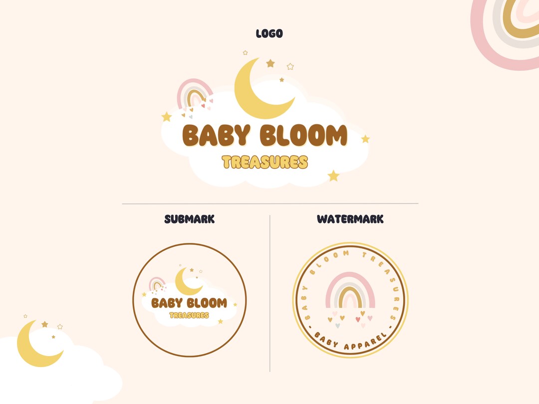 Baby Bloom Logo Business Logo Design Kids Logo Small Business Modern ...