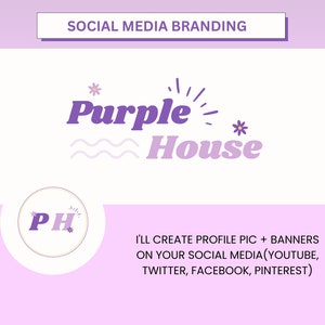 Purple House Logo Business Logo Design Colorful Logo Small Business ...