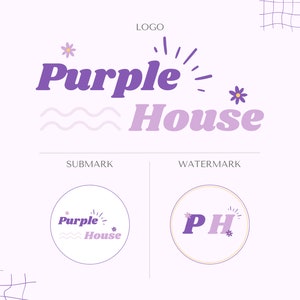 Purple House Logo Business Logo Design Colorful Logo - Etsy