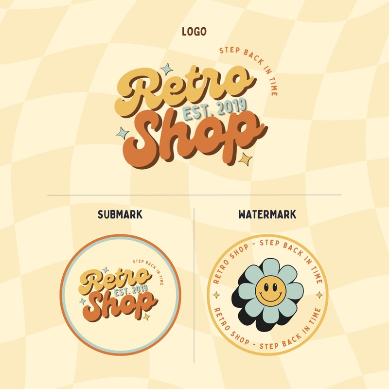 Retro Logo Design - Etsy
