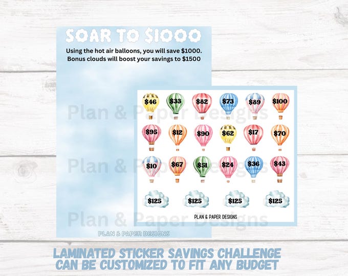 Budget Stickers, Saving Challenge Tracker Stickers, Mini Savings ...
