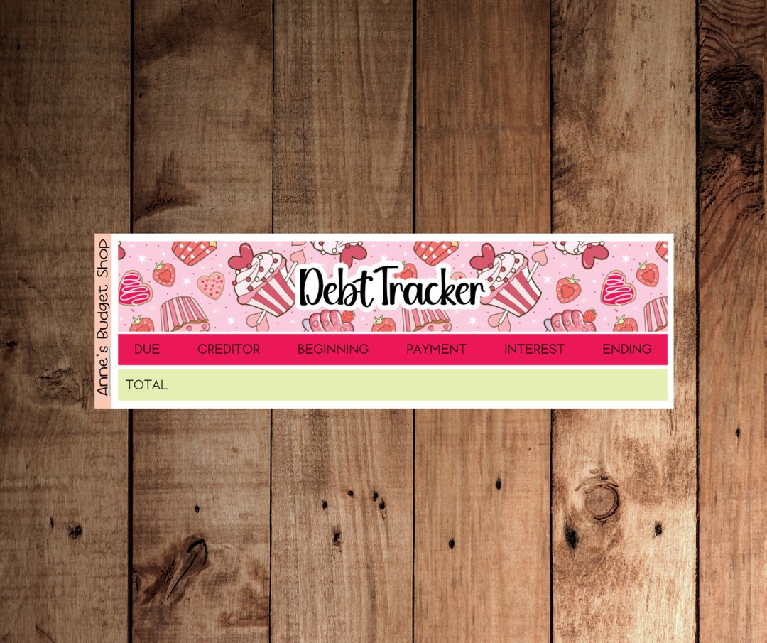 7x9 BK03 February Debt Tracker Budget Planner Sticker Kit, Erin Condren ...