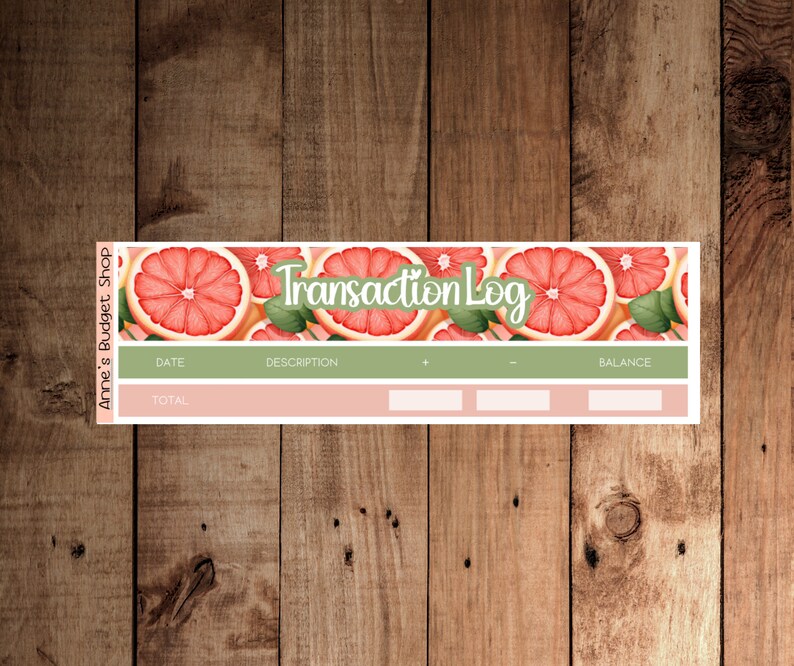 7x9 BK05 March Transaction Log Budget Planner Sticker Kit, Erin Condren ...