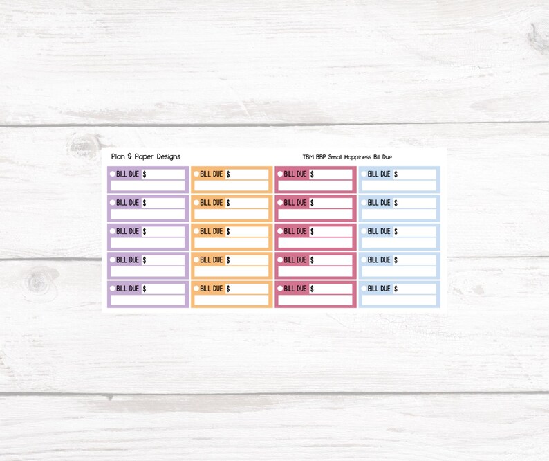 TBM Budget by Paycheck Small happiness the Budget Mom, Monthly Sticker ...
