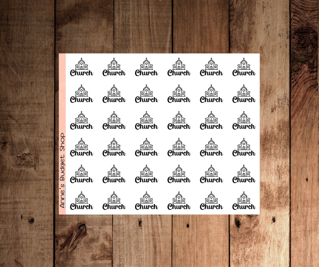 Church Planner Stickers Neutral, Religious Planner Sticker, Church ...