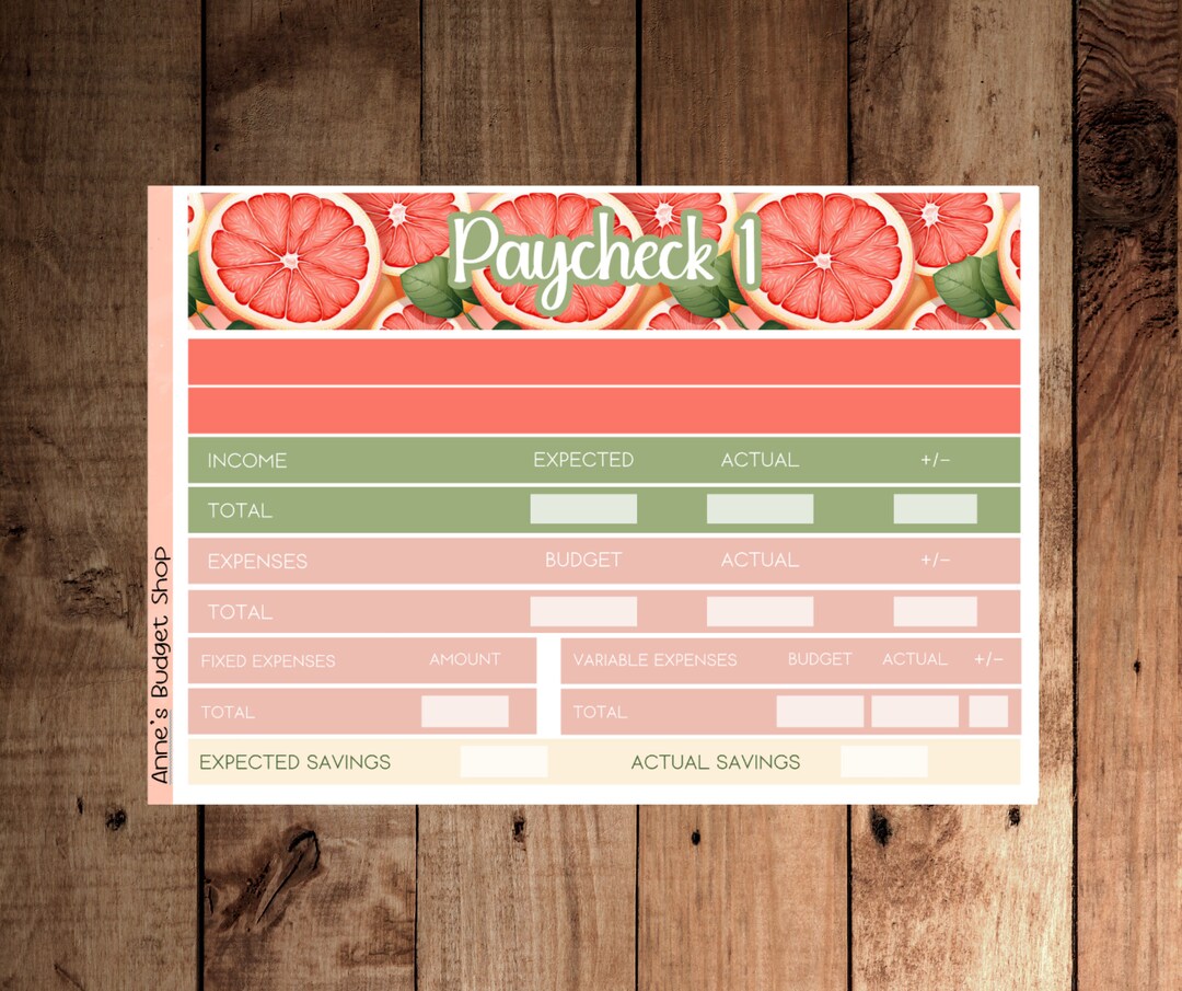 7x9 BK05 March Paycheck 1 Budget Planner Sticker Kit, Erin Condren ...