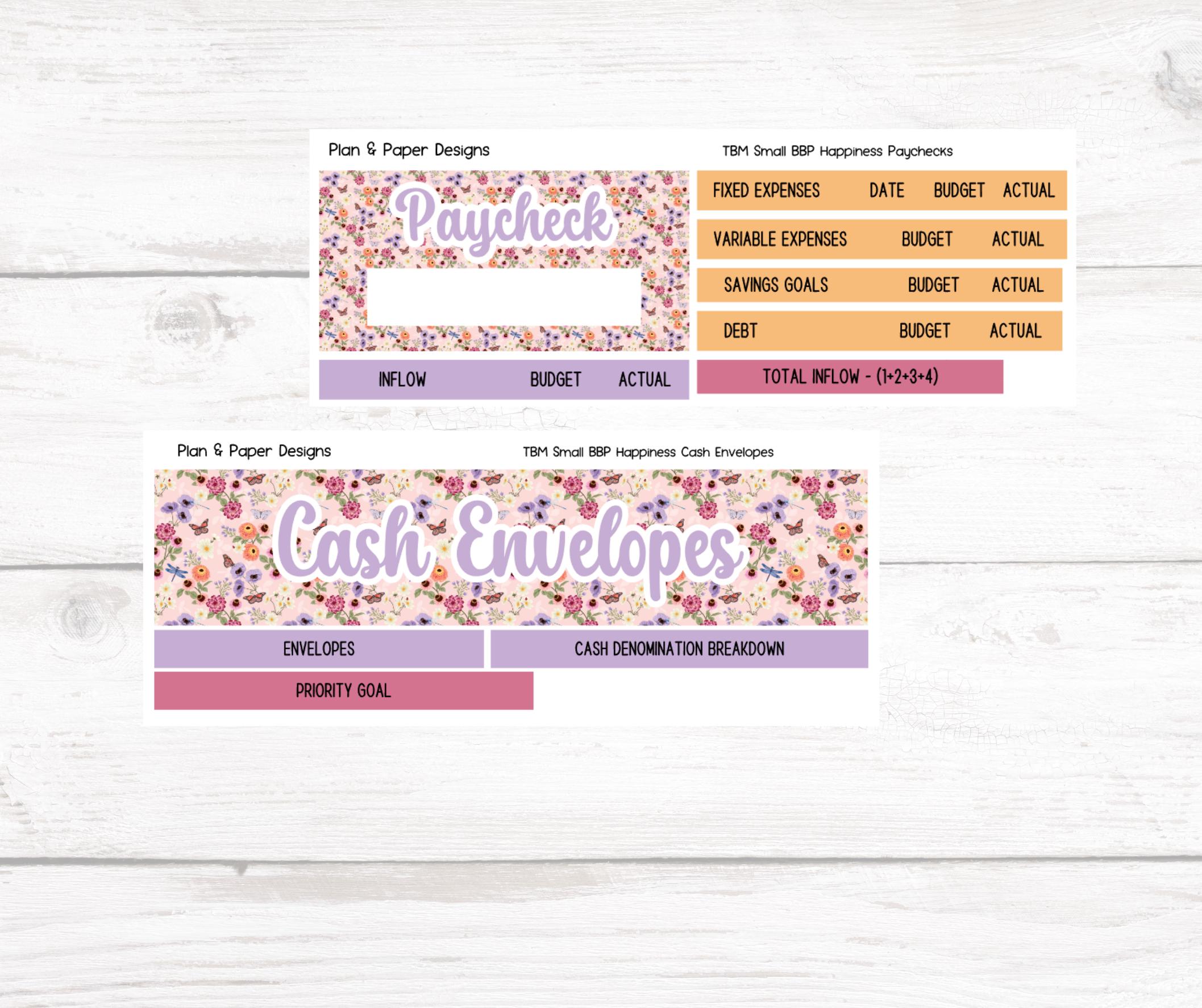 TBM Budget by Paycheck Small happiness the Budget Mom, Monthly Sticker ...