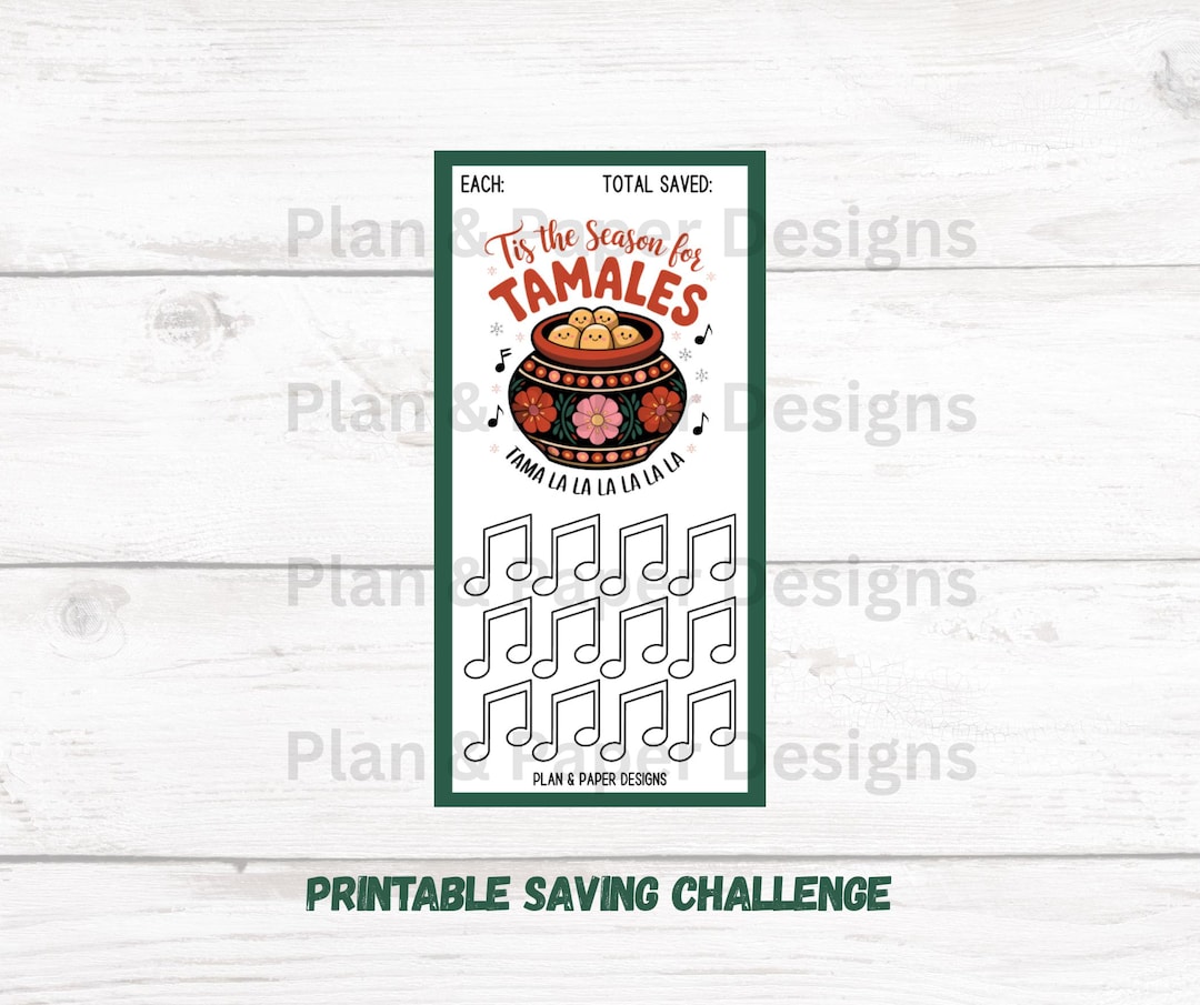 Tis the Season for Tamales Saving Challenge, Saving Challenge for ...