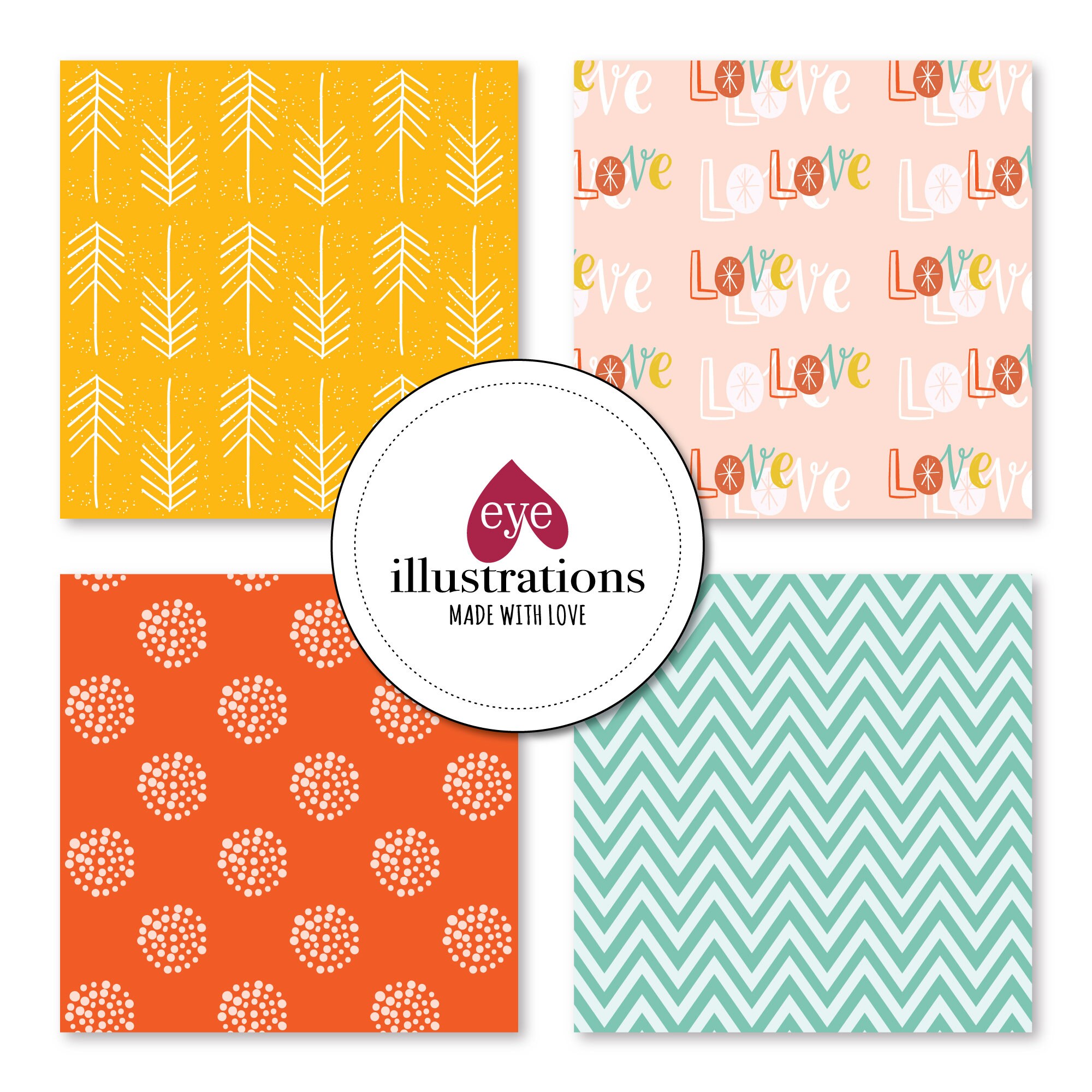 12 Boho Seamless Digital Papers, Cute Boho Seamless Patterns, Boho ...