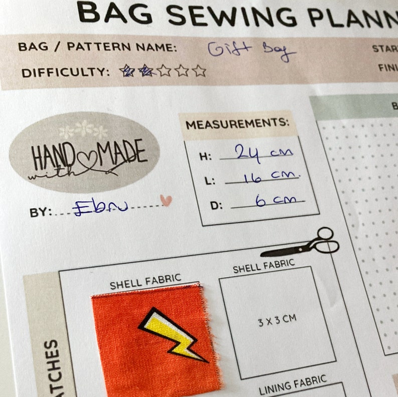 The Bag Sewing Project Planner A4 and US Letter - Etsy