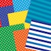 Primary Colors Digital Paper Pack, Polka Dots Digital Papers, Colorful ...
