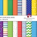 Primary Colors Digital Paper Pack, Polka Dots Digital Papers, Colorful ...