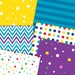 Primary Colors Digital Paper Pack, Polka Dots Digital Papers, Colorful ...