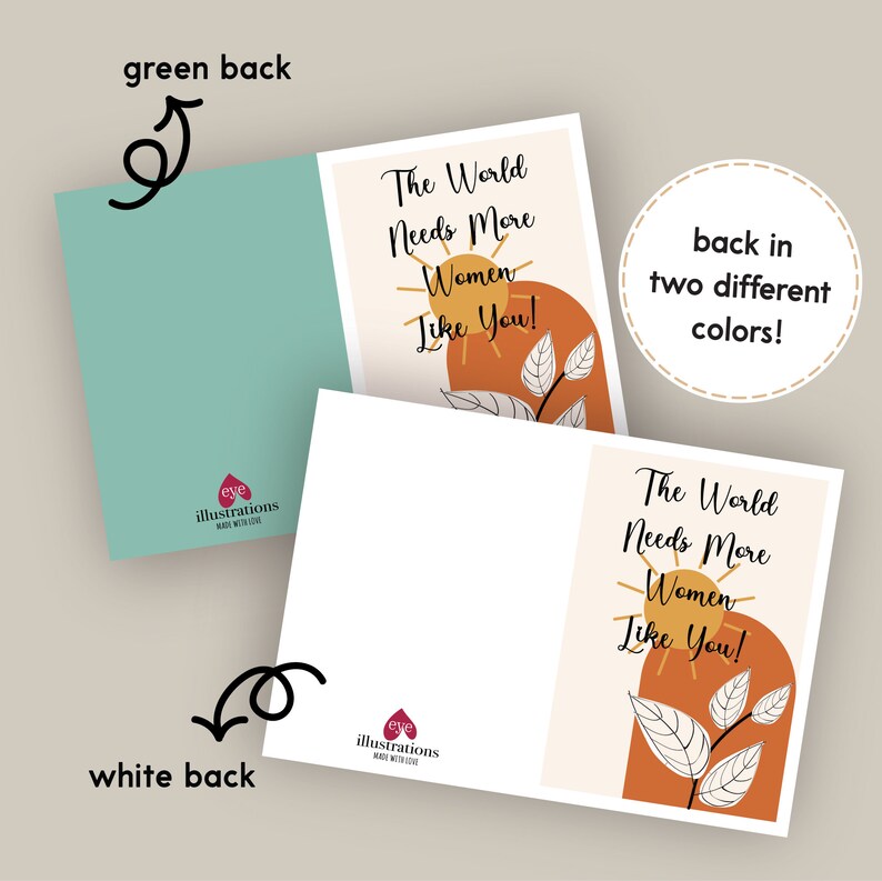 International Women's Day Greeting Card, DIY Card for Her, Women ...
