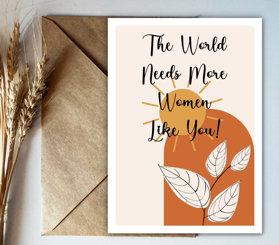 International Women's Day Greeting Card, DIY Card for Her, Women ...