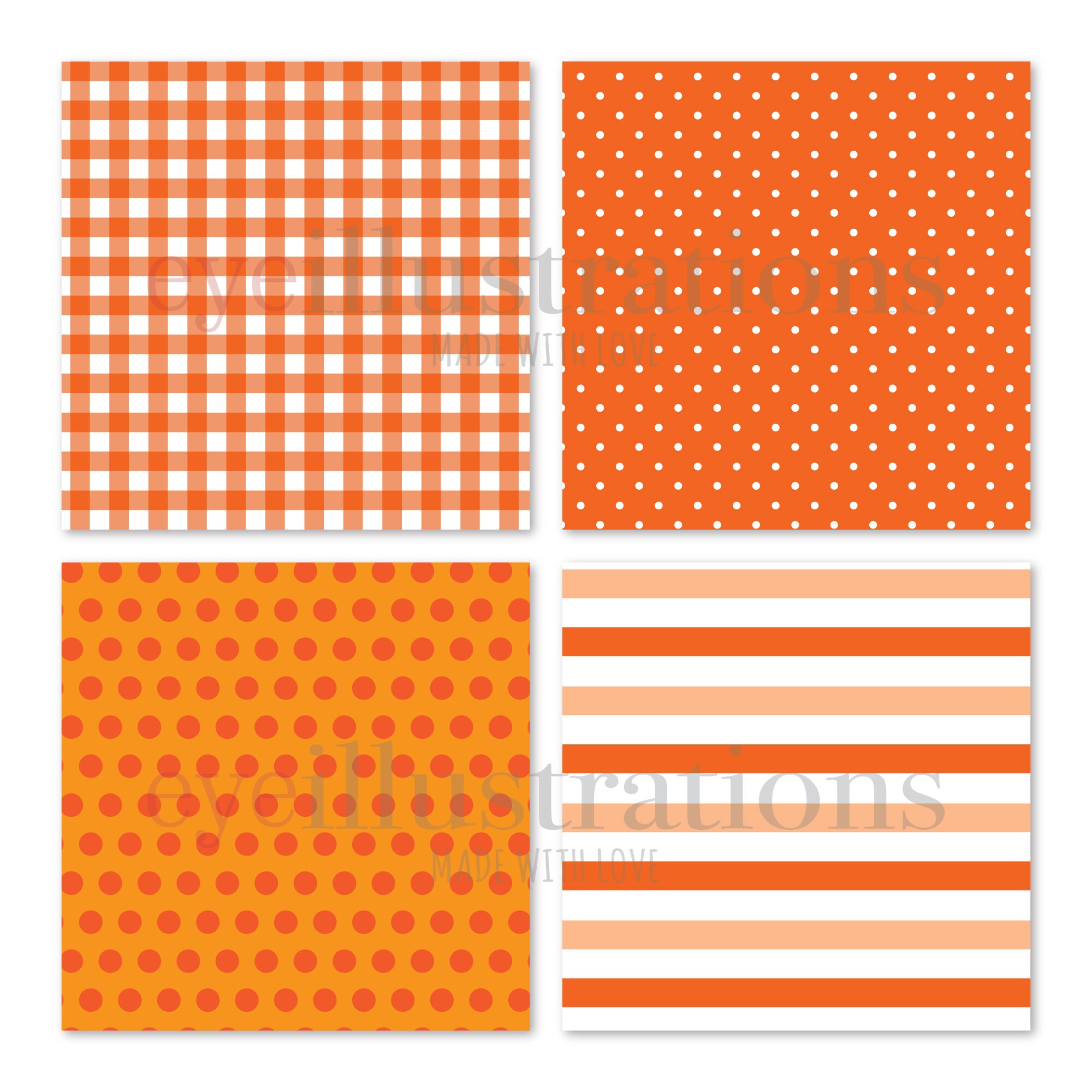 Primary Color Combination Digital Paper Pack, Polka Dots Digital Papers ...