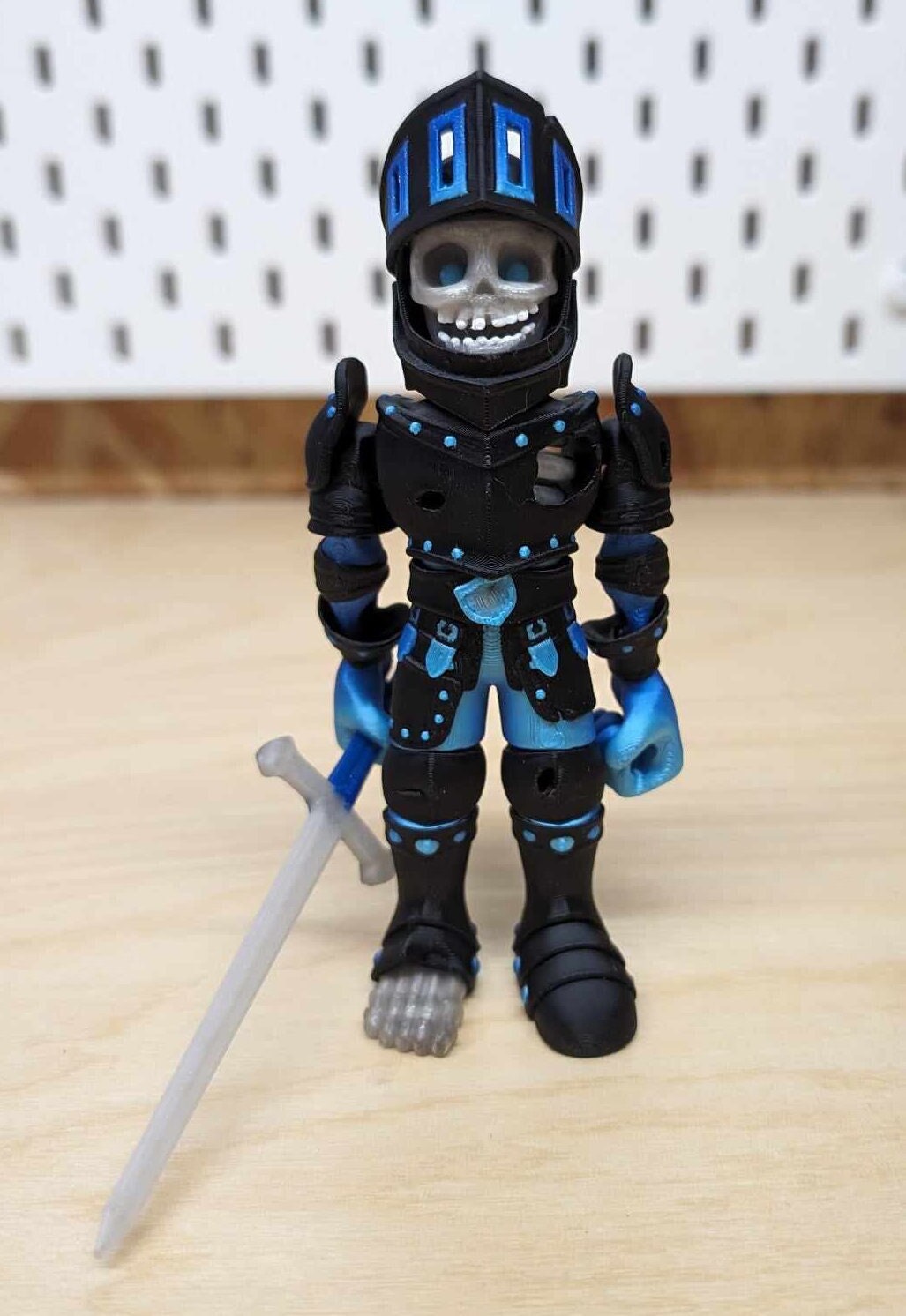 Flexi Multi-colored Skeleton Knight 3D Printed Knight Flexi Factory ...