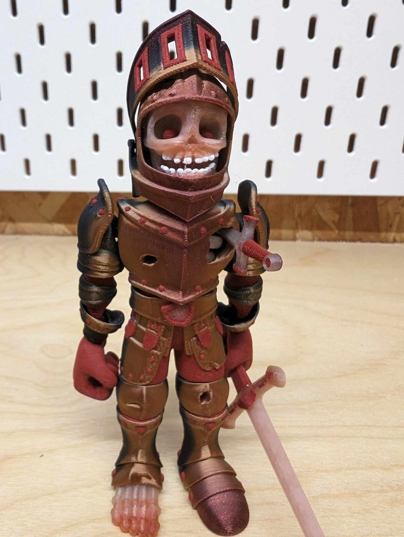 Flexi Multi-colored Skeleton Knight 3D Printed Knight Flexi - Etsy