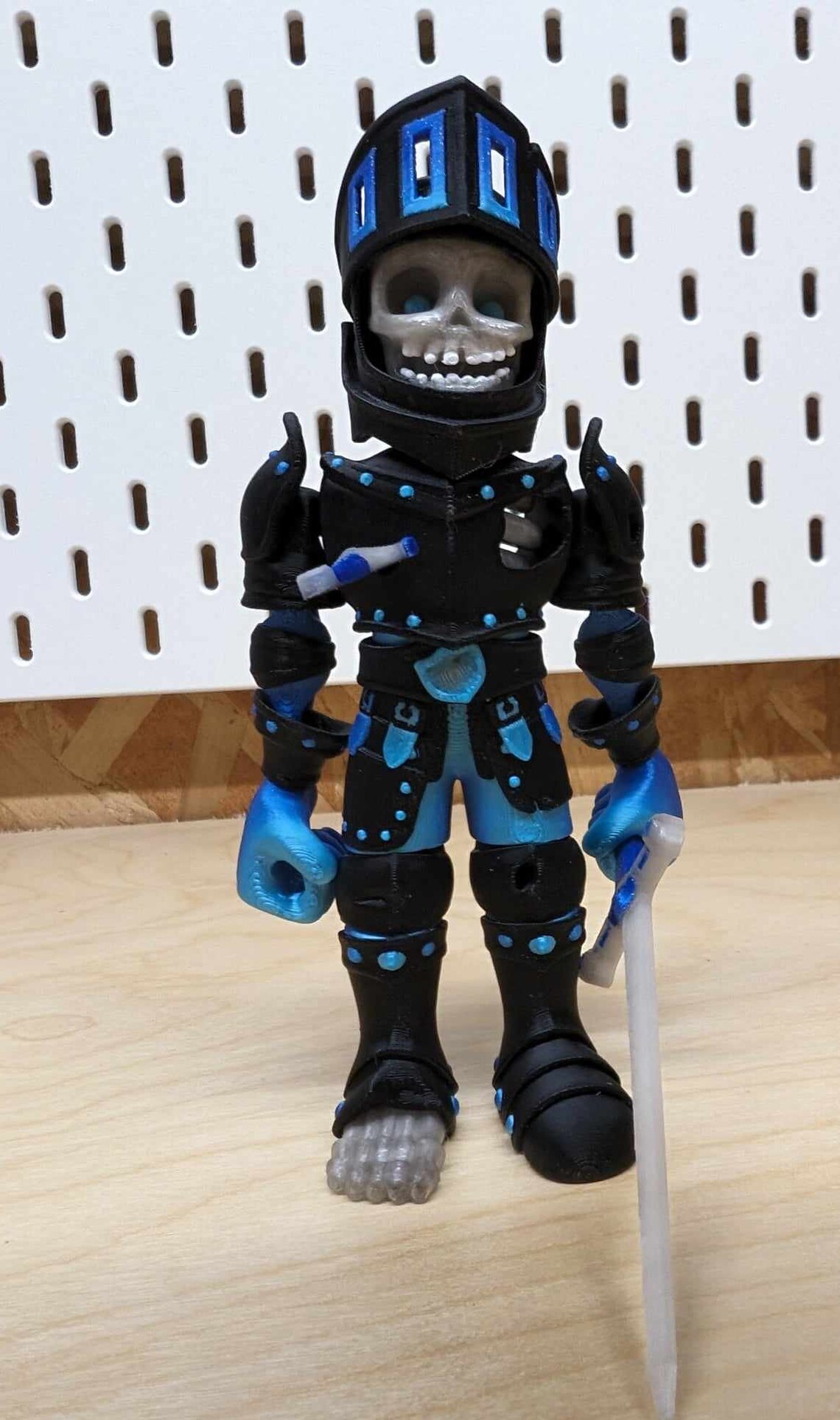 Flexi Multi-colored Skeleton Knight 3D Printed Knight Flexi Factory ...