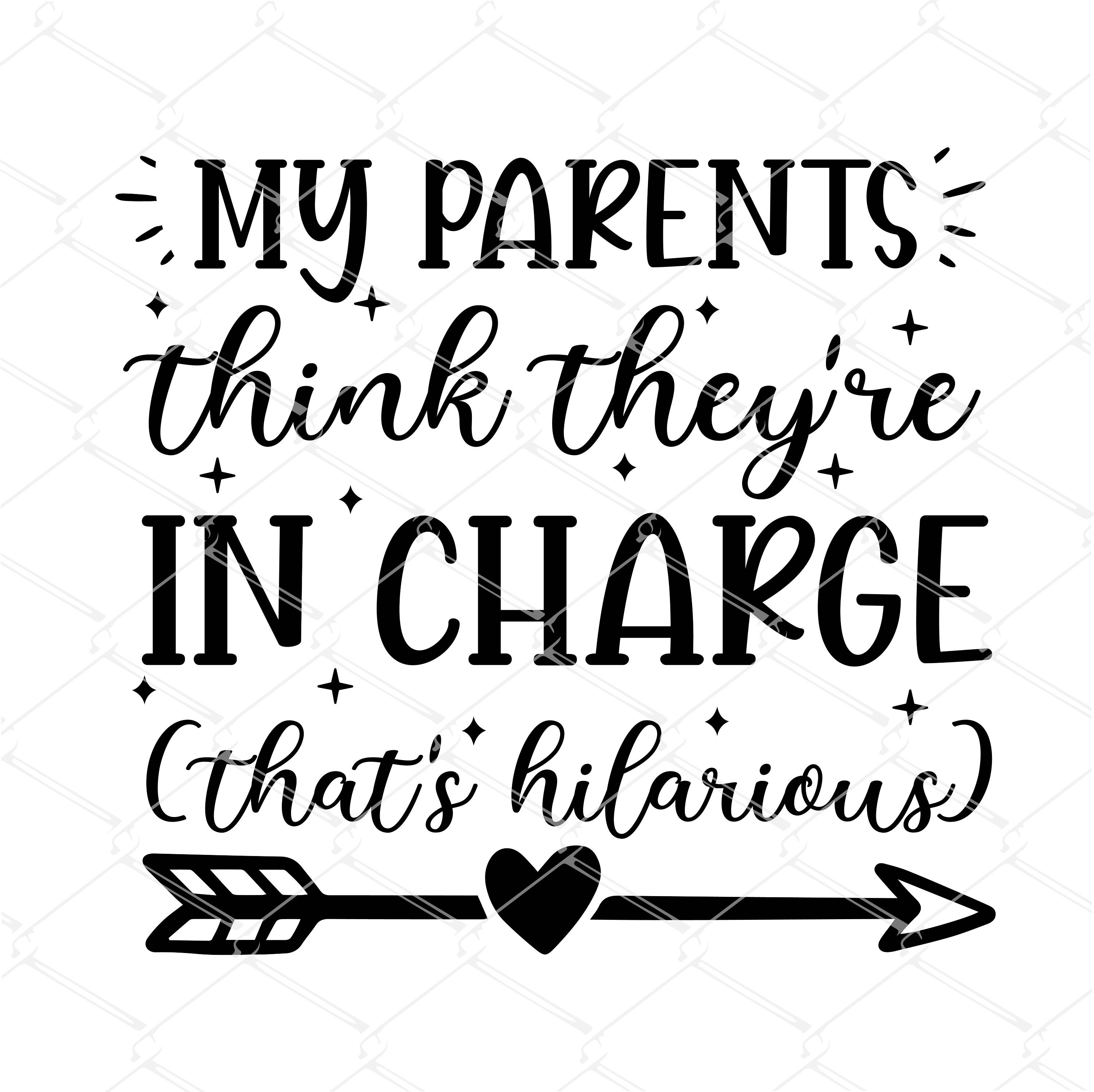 My Parents Think They're in Charge SVG Funny Baby Svg - Etsy
