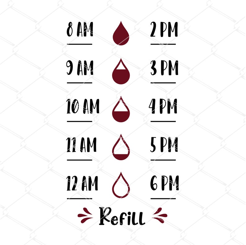 Water Tracker SVG Water Bottle Svg Dxf Instant Download - Etsy