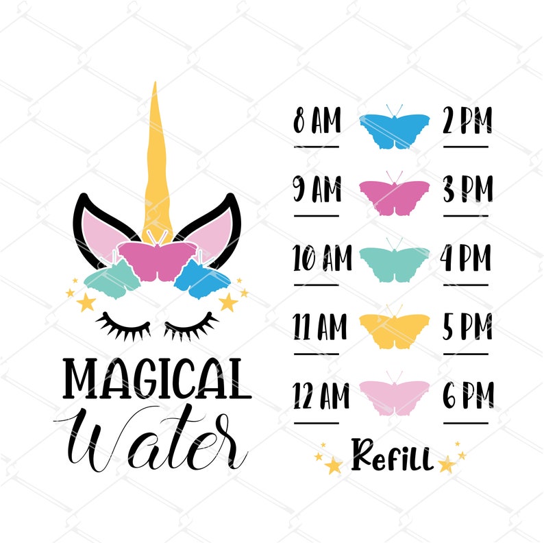 Unicorn Magical Water SVG Funny Quote Water Tracker Svg - Etsy
