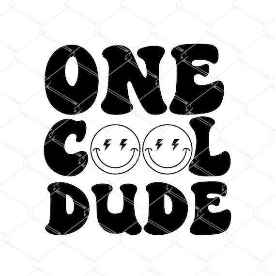 One Cool Dude SVG PNG Kids Svg Retro Toddler Boys Svg - Etsy