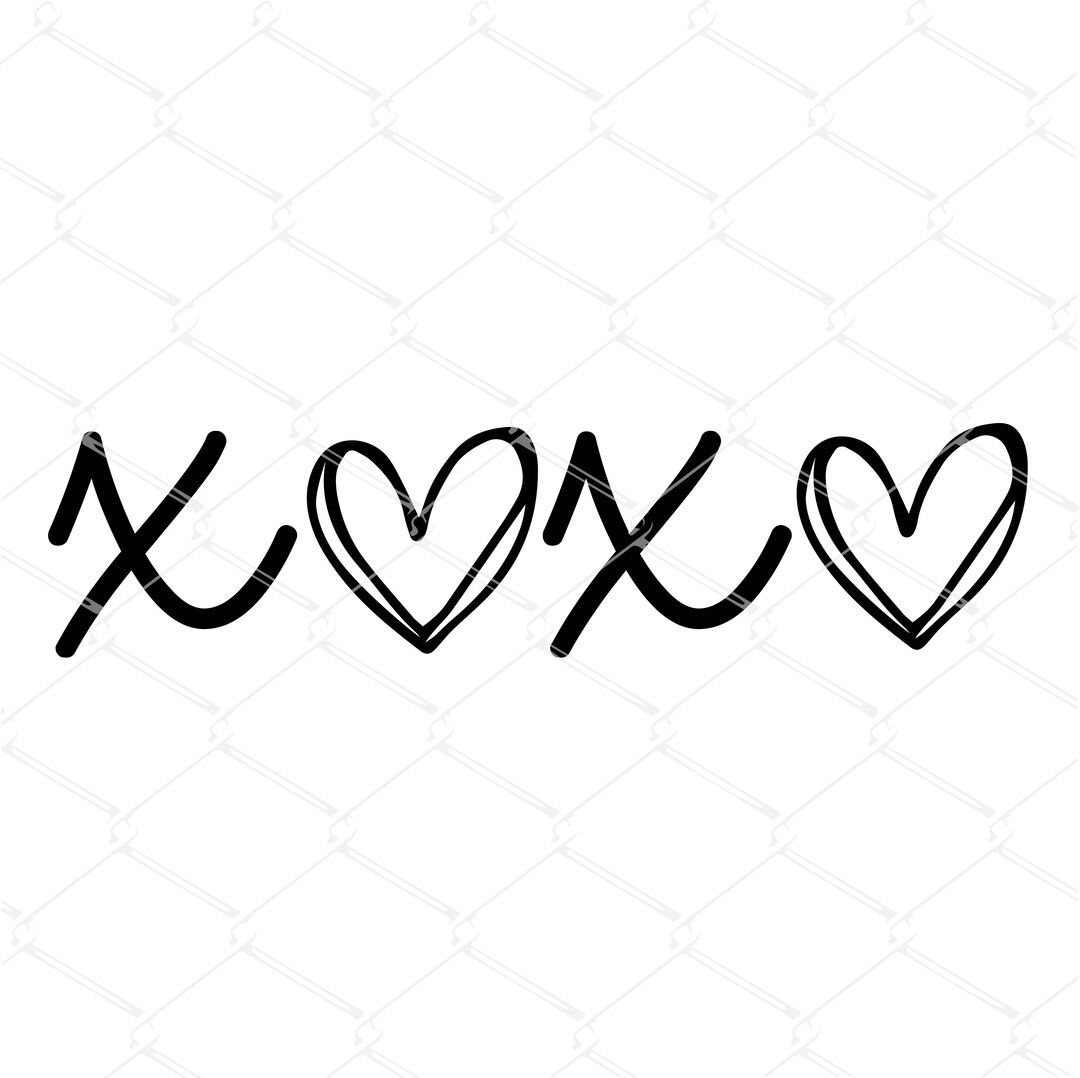XOXO Heart SVG, Valentine's Day Cut File (digital Download) - Etsy