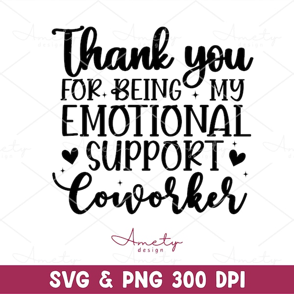Emotional Support Coworker Svg - Etsy