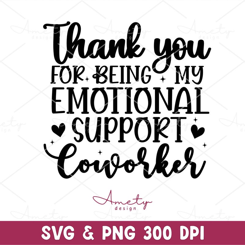Emotional Support Coworker Svg - Etsy