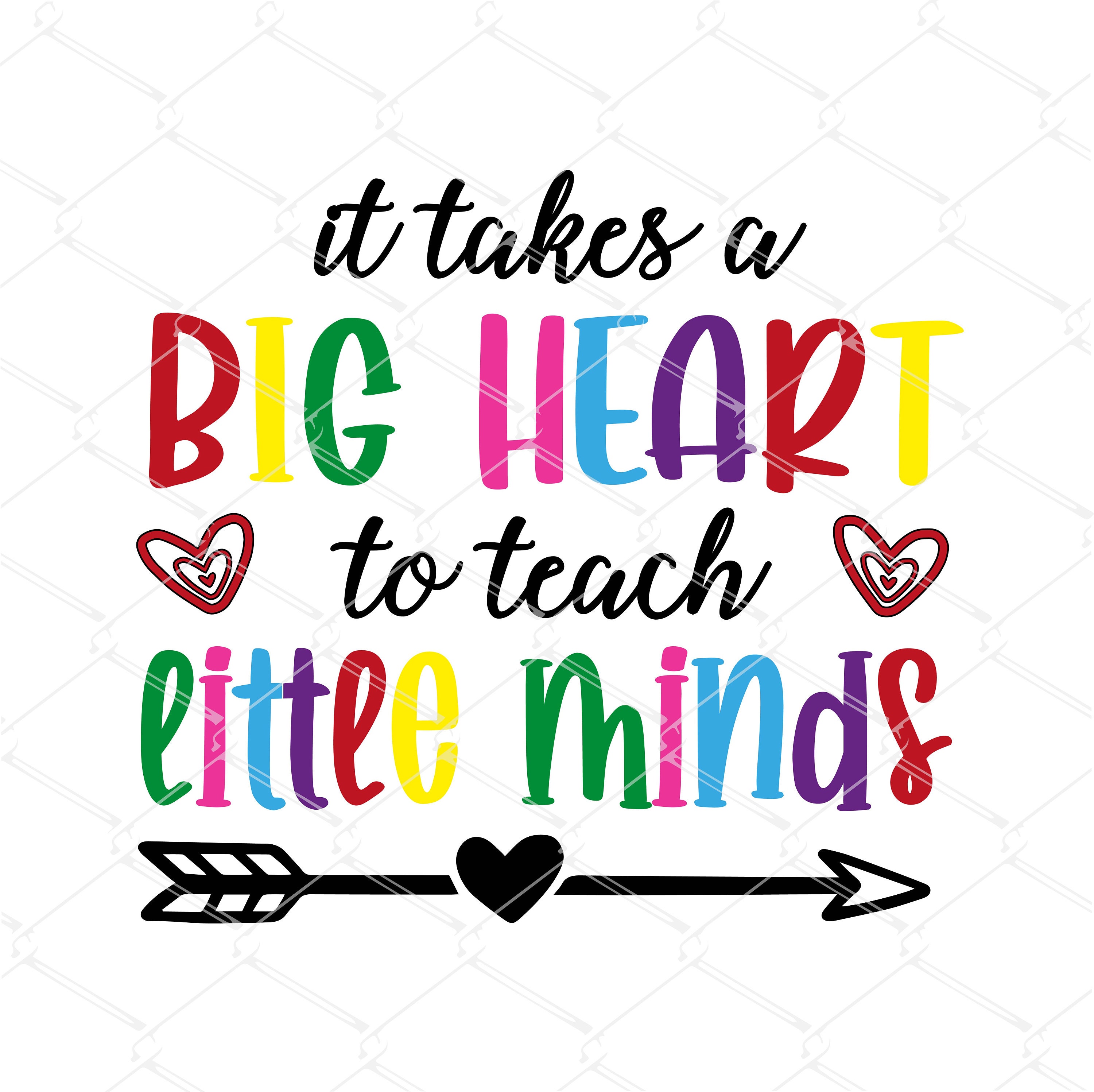 It Takes A Big Heart to Teach Little Minds SVG PNG, Teacher ...