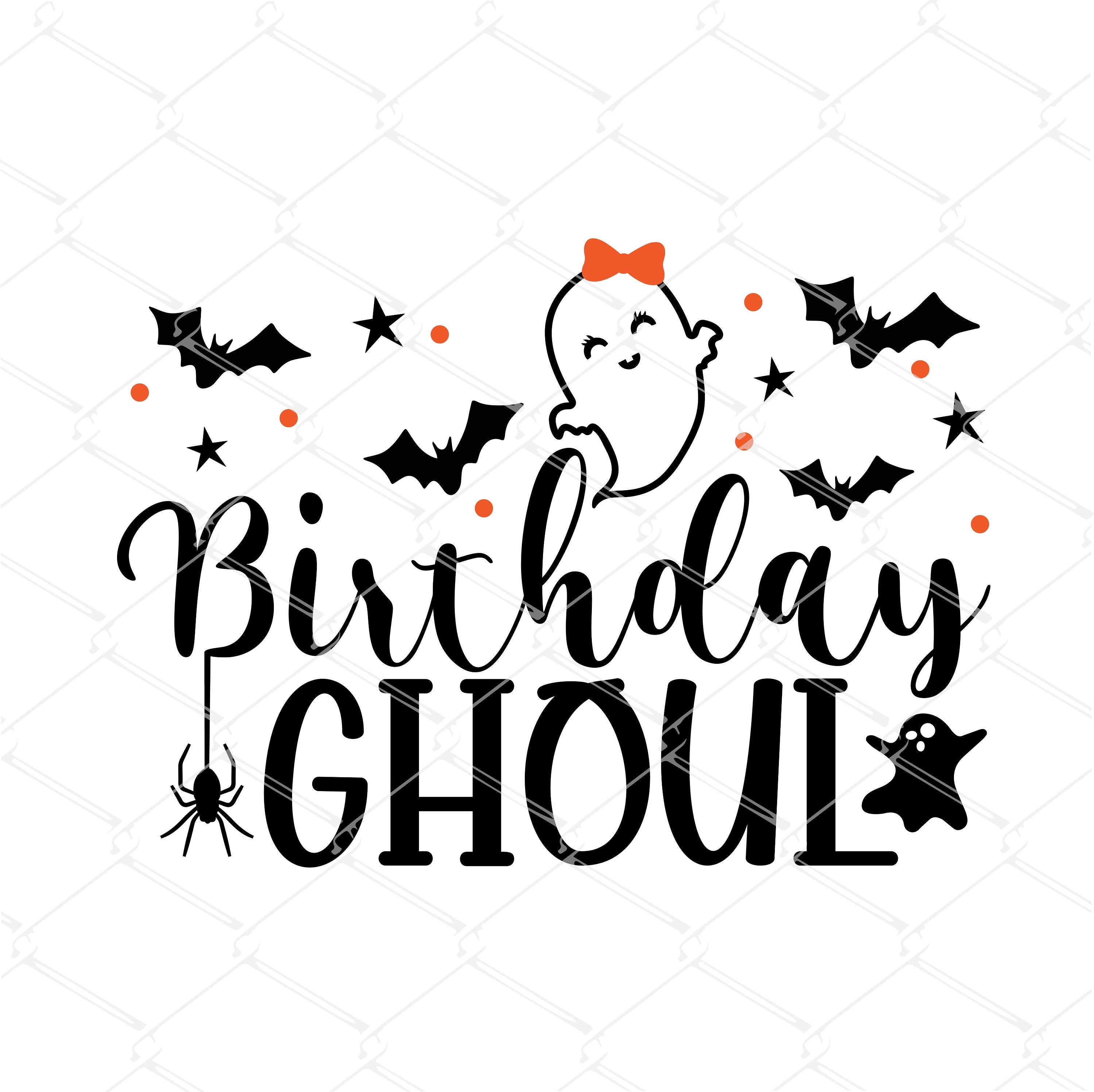 Birthday Ghoul Svg Girl Birthday Halloween Svg Cute Birthday - Etsy