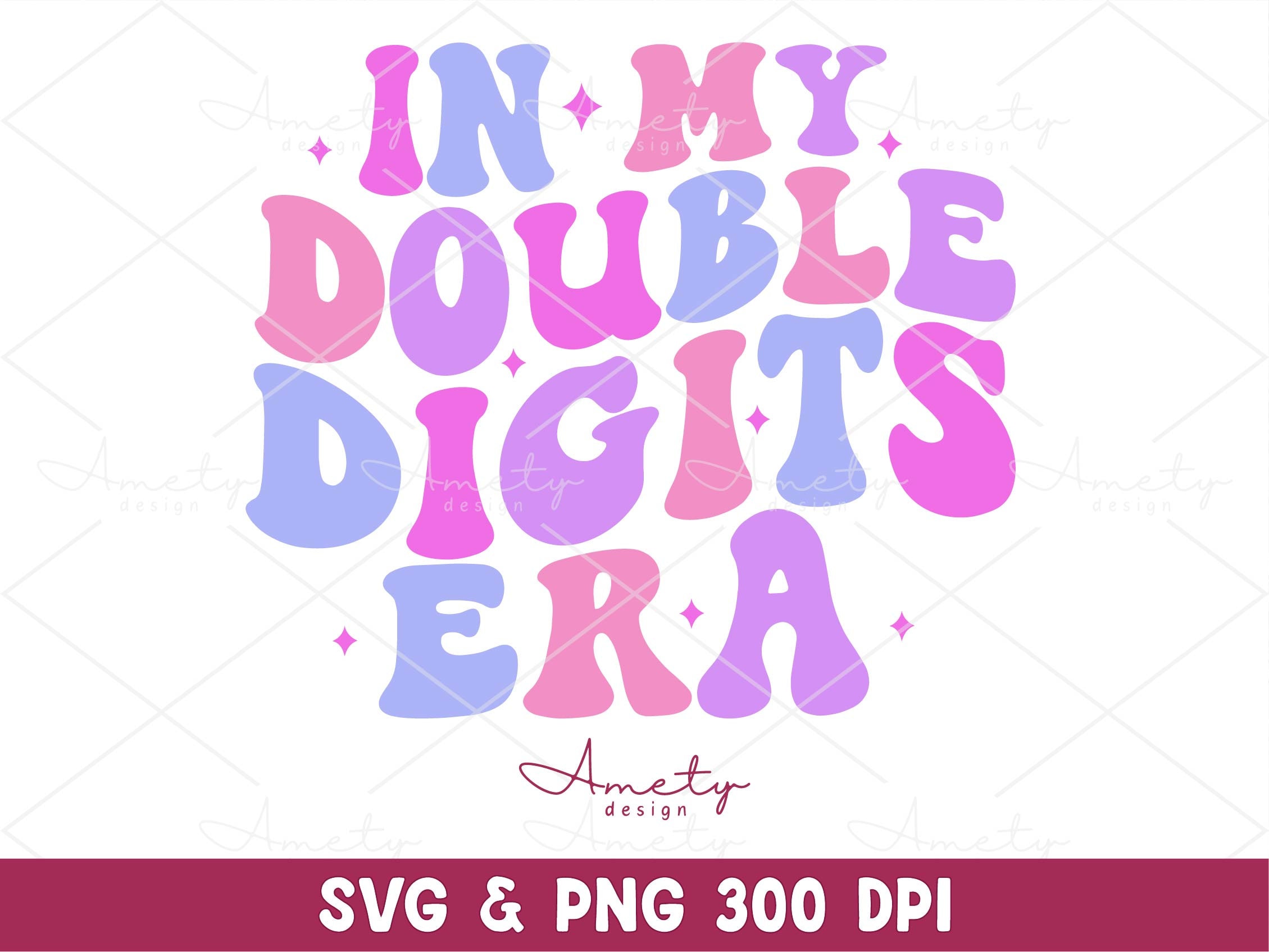In My Double Digits Era SVG PNG, Double Digits SVG, Birthday Shirt Kids ...