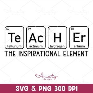 Teacher Periodic Table SVG, Inspiration Element, Science Design ...