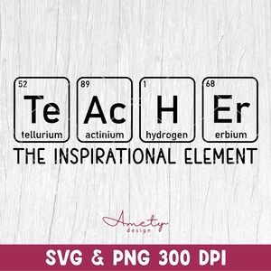 Teacher Periodic Table SVG, Inspiration Element, Science Design ...