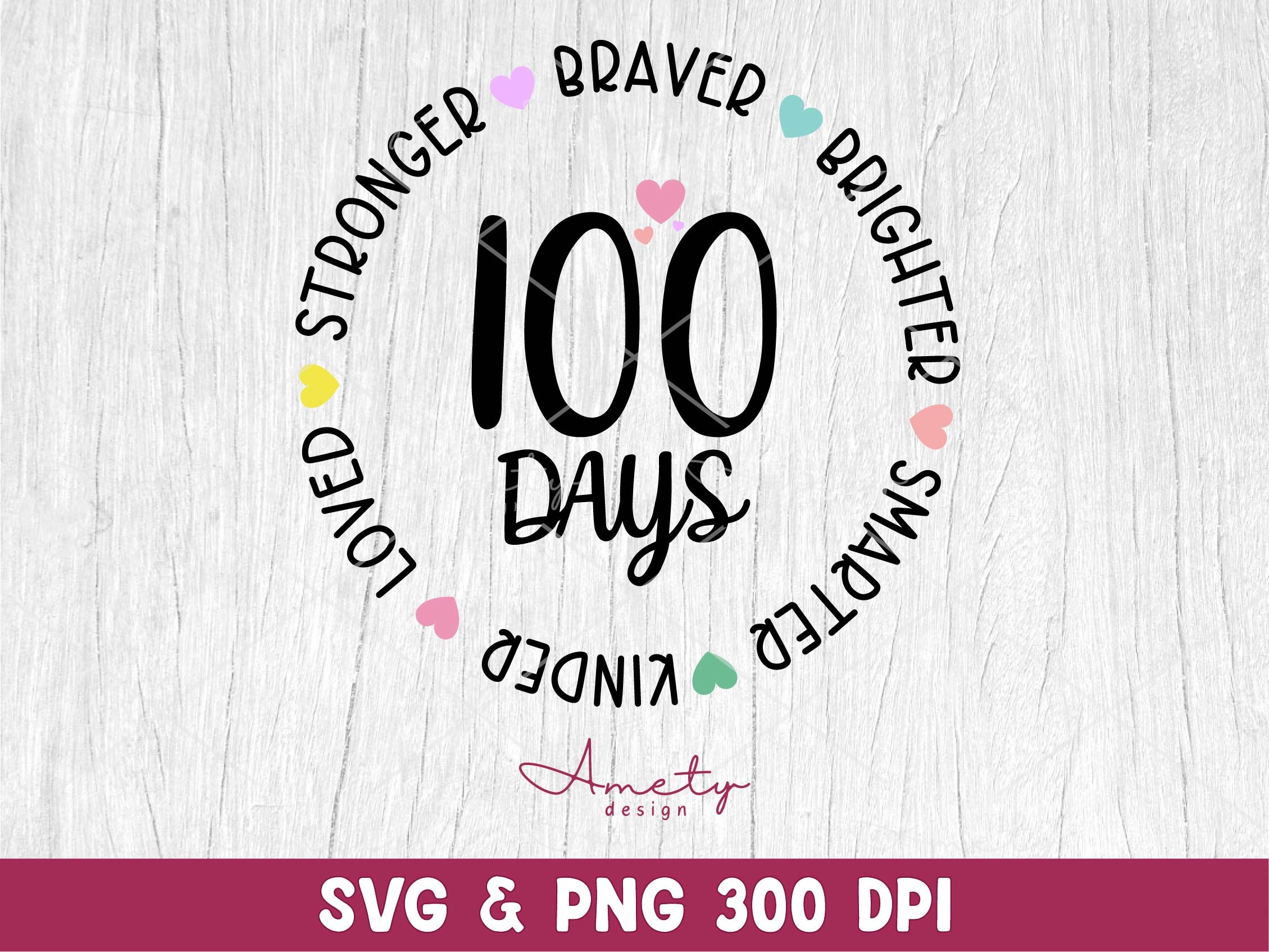 100 Days SVG PNG, 100 Days Shirt Svg, 100 Days Kids Shirt Svg, 100 Days ...
