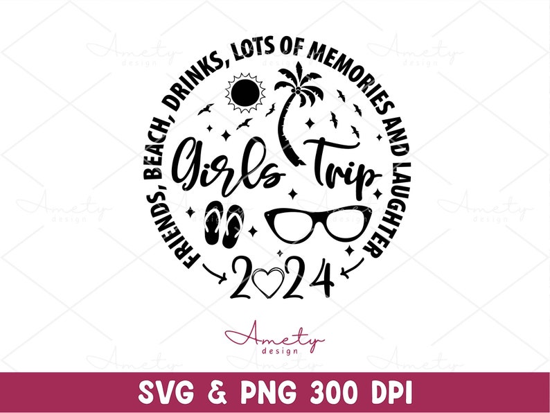 Girl's Trip 2024 SVG PNG, Friendship Svg, Girl's Weekend 2024 Svg ...