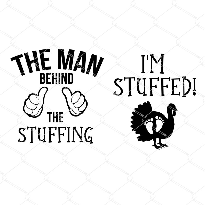 I'm Stuffed Pregnancy Announcement SVG PNG, Thanksgiving Baby Feet ...