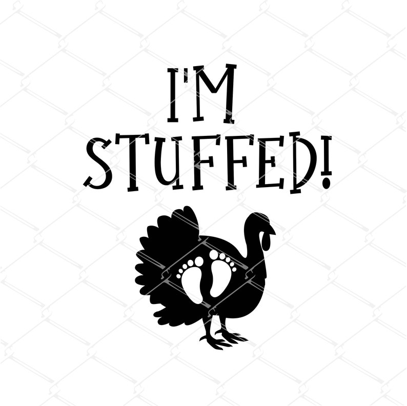I'm Stuffed Bundle SVG PNG, Thanksgiving Fall Pregnancy Announcement Sweatshirt, Funny Pregnancy ...