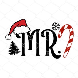 Mr and Mrs Couple Bundle SVG PNG, Christmas Couple Matching, Matching ...