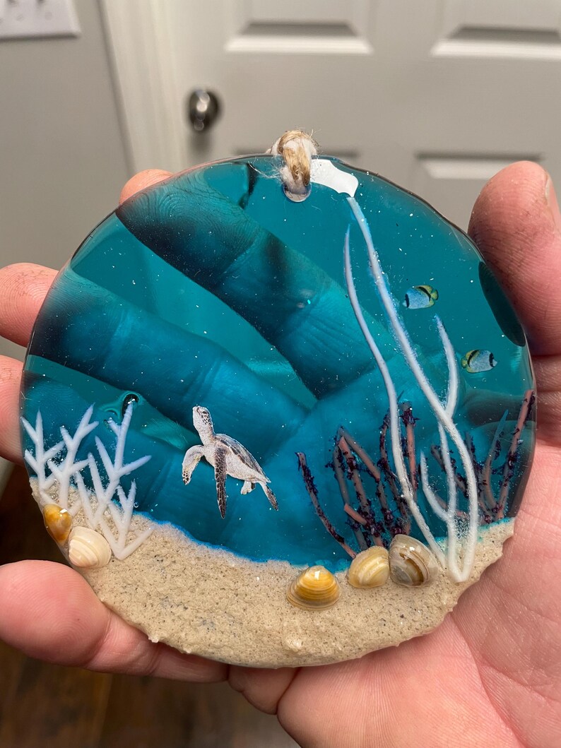 Sea Turtle Ornament | Beach Christmas Ornament | Turtle Gifts | Turtle ...