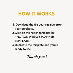 Notion Weekly Planner Template Notion Template Notion Planner Notion ...